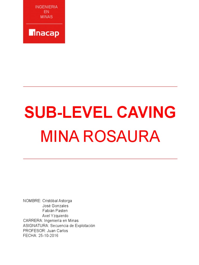 Sub-Level Caving Mina Rosaura | PDF | Minería | Falla (geología)