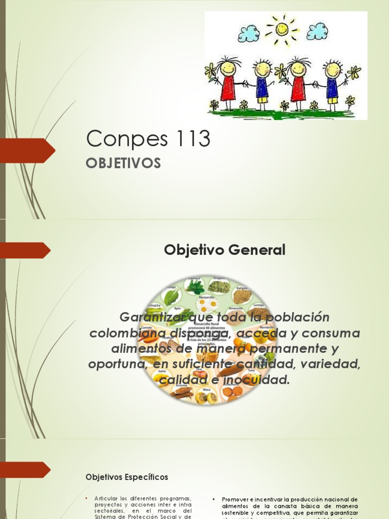 Trabajo Conpes 113 | PDF | Alimentos | Nutrición