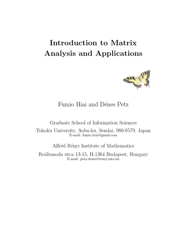 Matrix PD | PDF | Matrix (Mathematics) | Eigenvalues And Eigenvectors