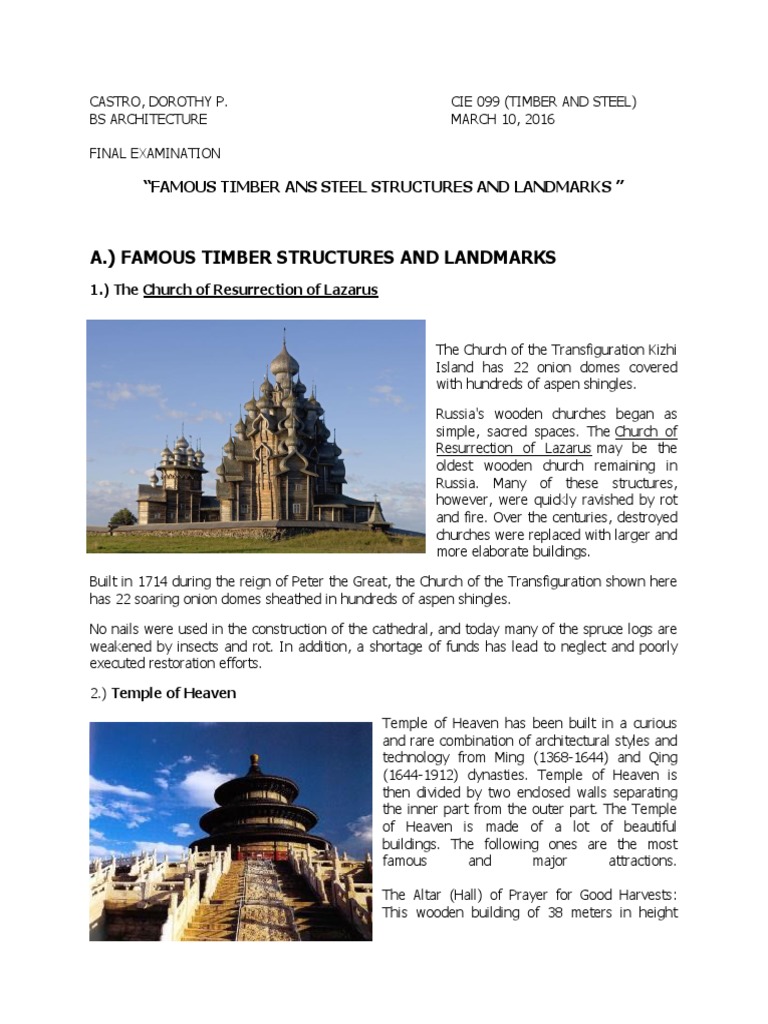 Famous Timber and Steel Structures | PDF | Structural Engineering ...