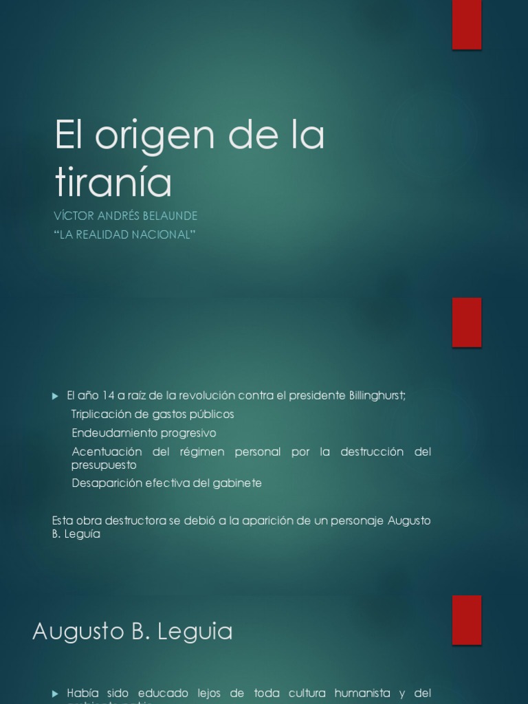 El Origen de La Tirania | PDF | Perú | Gobierno