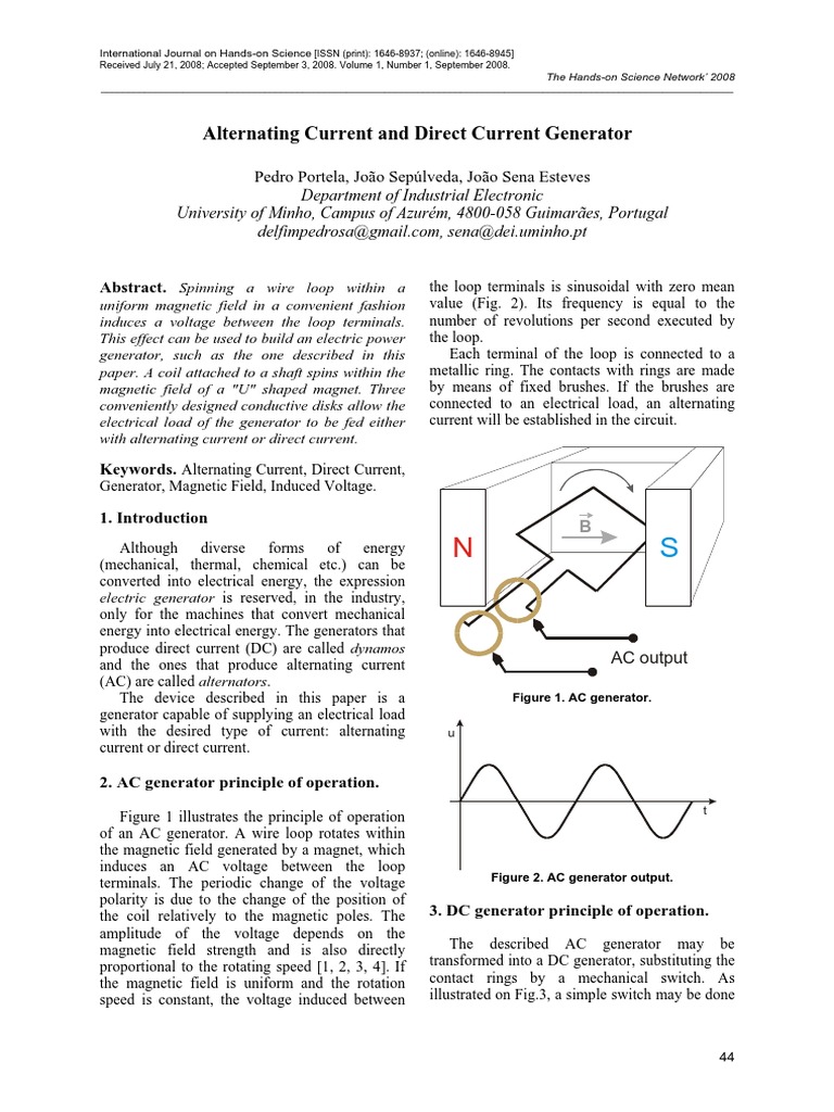 AC and DC Generator Basics | PDF | Electric Generator | Alternating Current