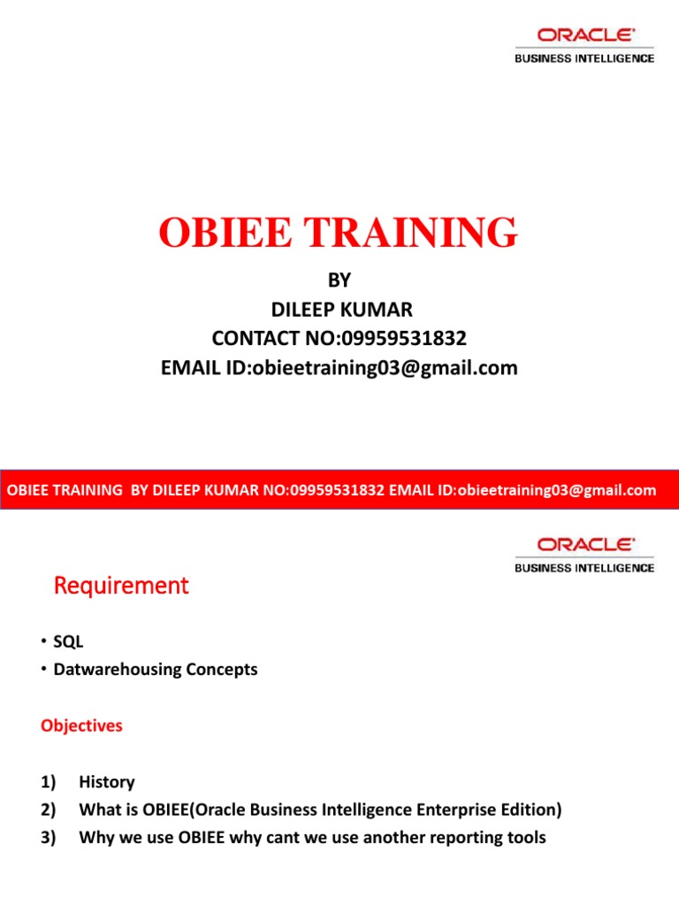 Obiee Demo | PDF | Oracle Database | Databases