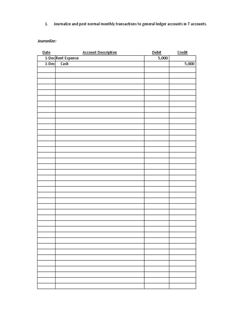 Accounting Template | PDF | Debits And Credits | Corporate Jargon