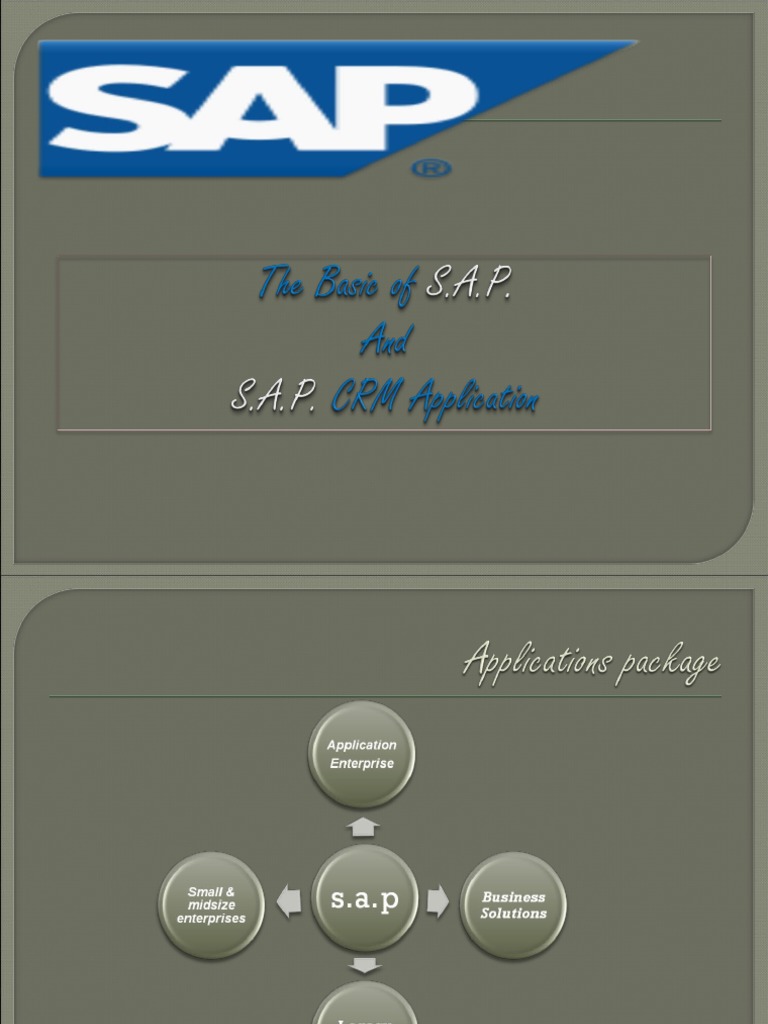 The Basic of SAP | PDF | Customer Relationship Management | Software ...