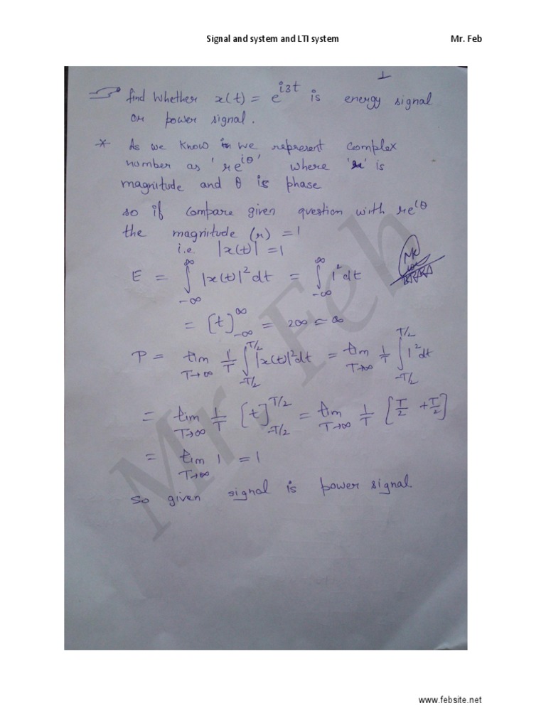 Signal and System & LTI System | PDF