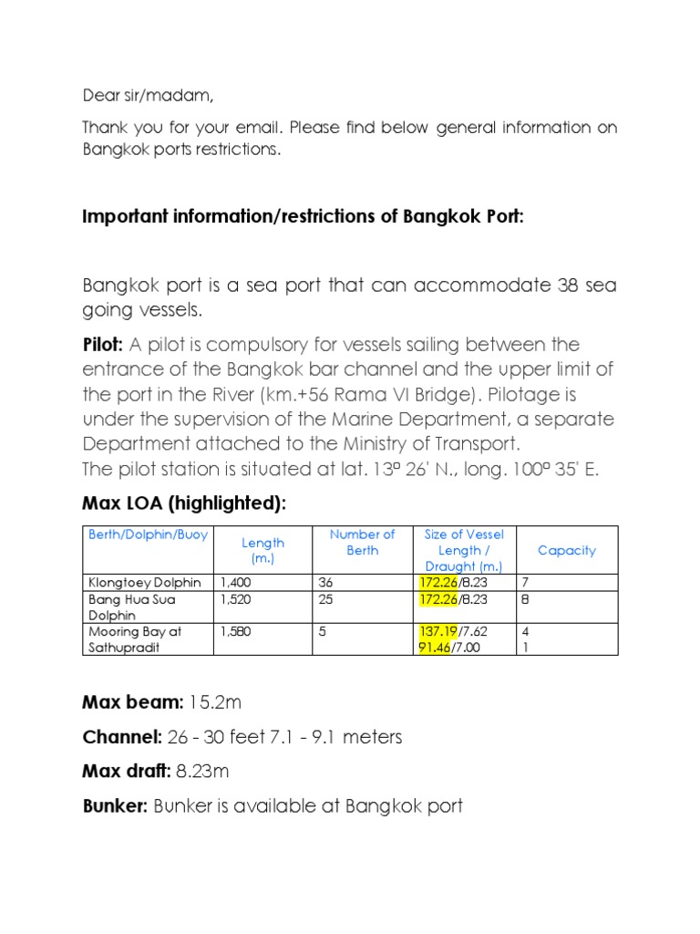 Bangkok Port Template | PDF | Science & Mathematics