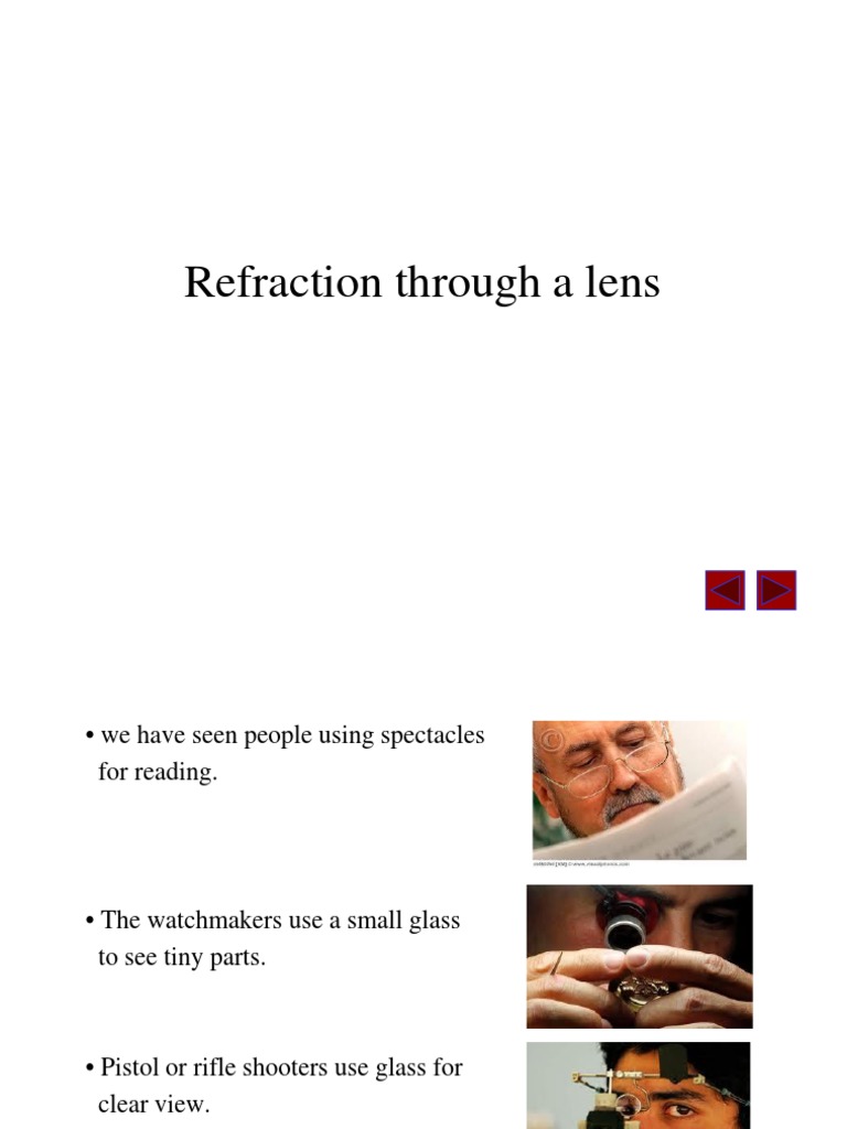 Refraction Lenses | PDF | Lens (Optics) | Optics