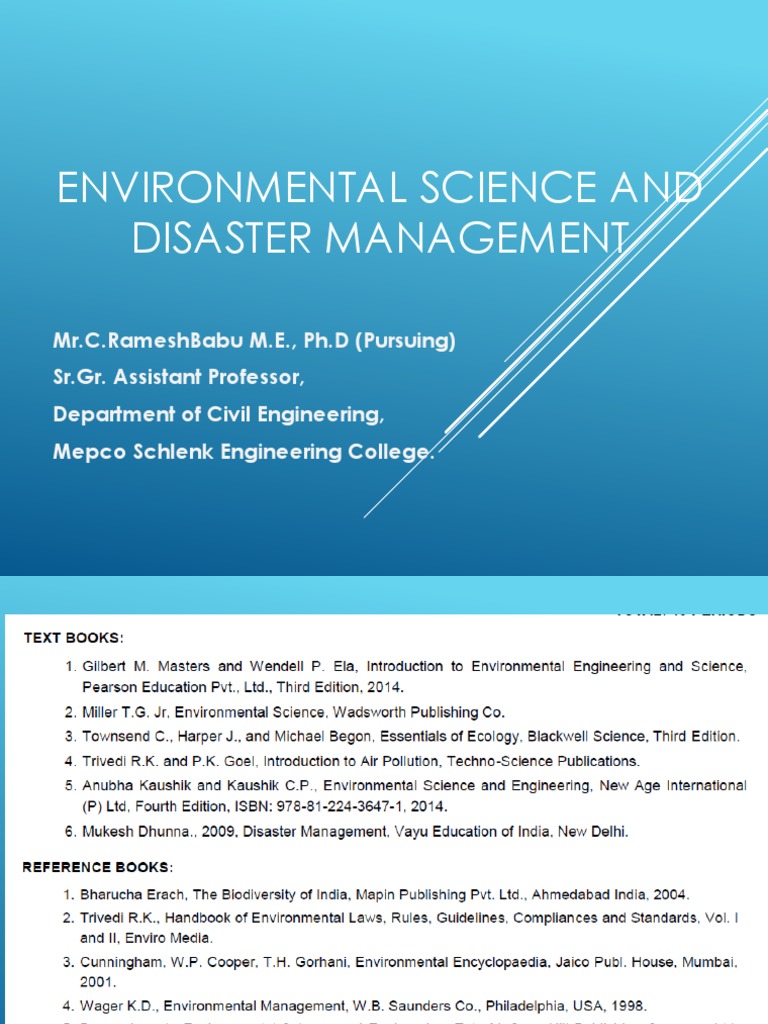 Environmental Science and Disaster Management | Download Free PDF ...