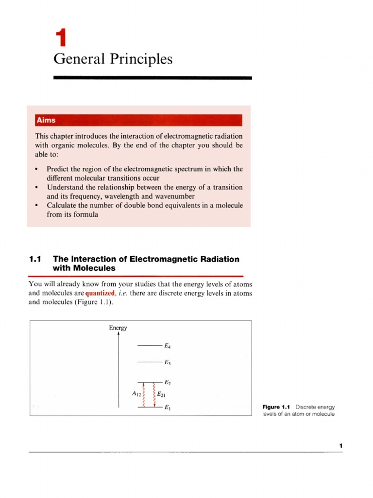 Spectroscopy, General Principles | PDF | Spectroscopy | Energy Level
