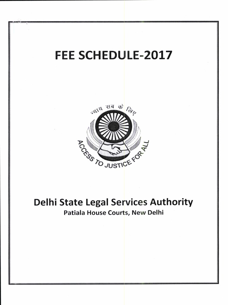 Fee Schedule-2017 | PDF | Bail | Legal Aid