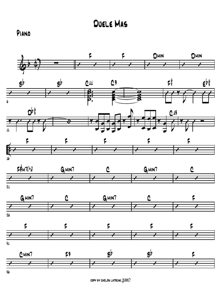 Grupo Niche - Duele Mas (Piano)