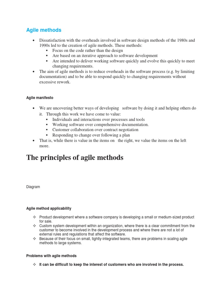 The Principles of Agile Methods | PDF | Agile Software Development ...