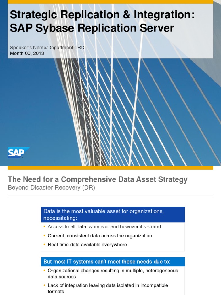Strategic Replication & Integration: SAP Sybase Replication Server | Download Free PDF ...