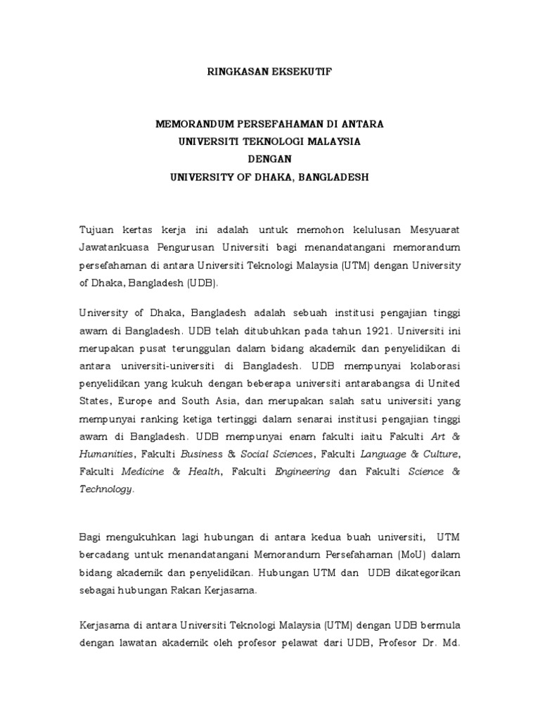 Contoh Ringkasan Eksekutif | PDF