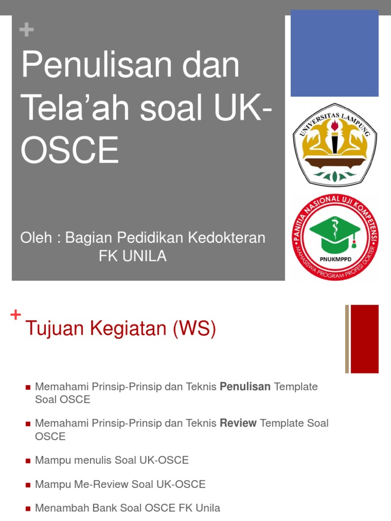 Materi WS Penulisan Soal OSCE | PDF