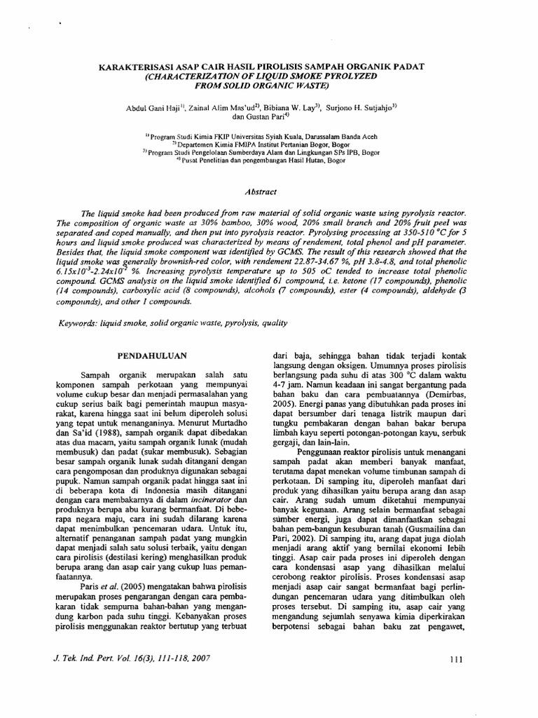 Karakterisasi Asap - Hal 111-118 | PDF
