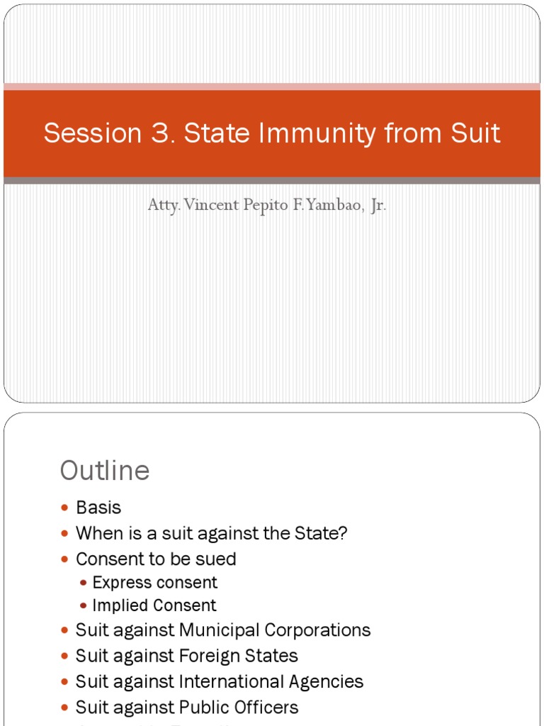 State Immunity from Suit Explained | PDF | Lawsuit | Law Of Agency