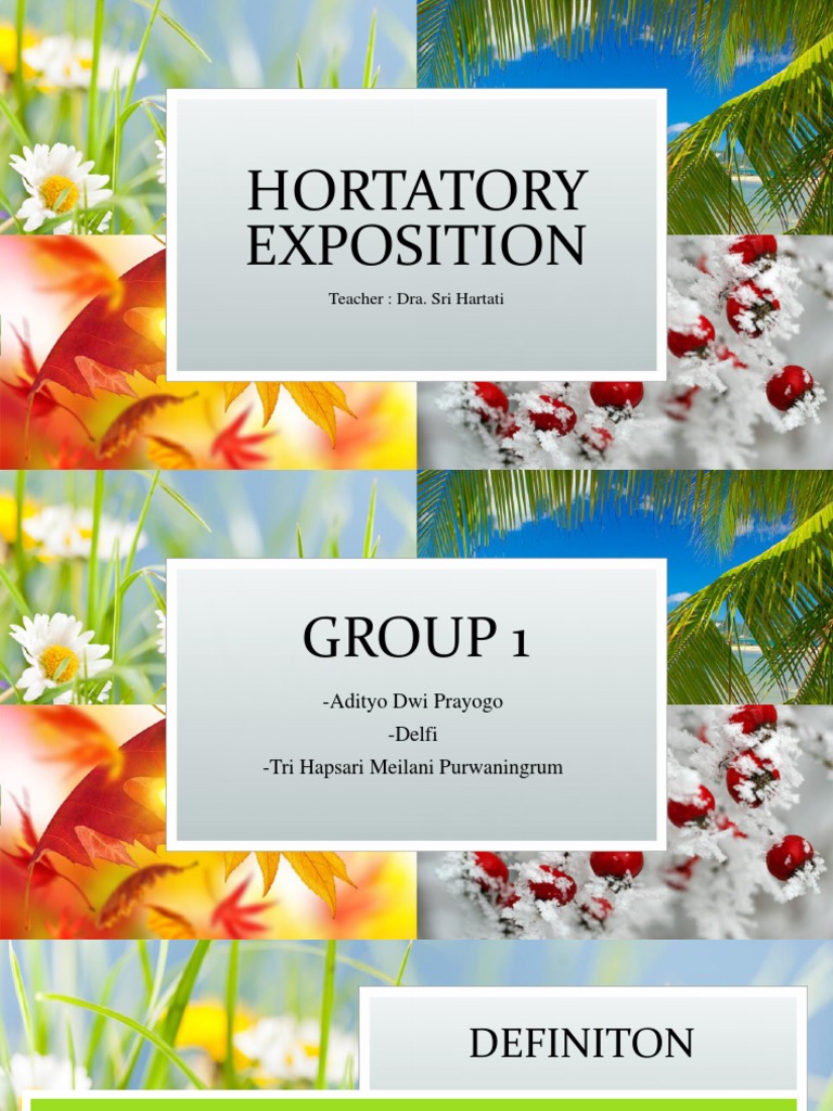 Hortatory Exposition: Teacher: Dra. Sri Hartati | PDF | Indonesia ...