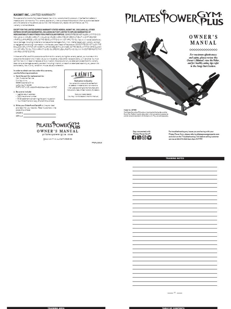Owner S Manual Pdf Implied Warranty Physical Fitness