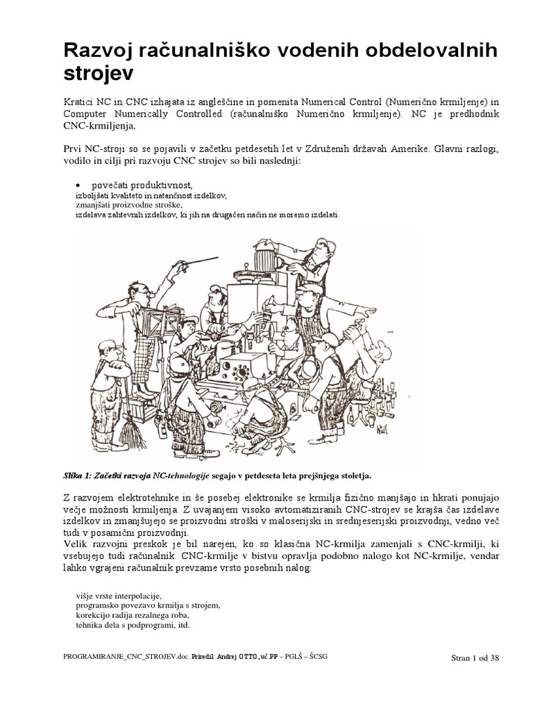 Programiranje CNC Stro PDF | PDF