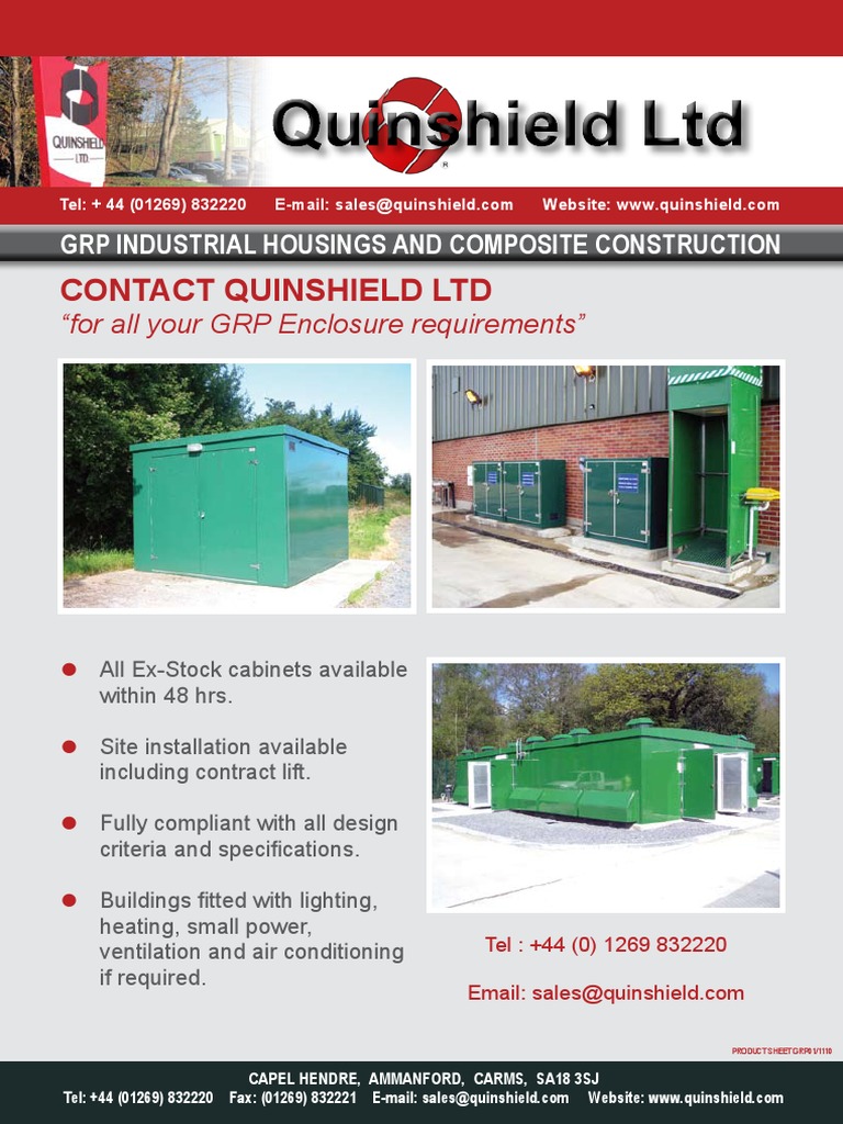 Quinshield Ltd GRP Enclosure Solutions | PDF