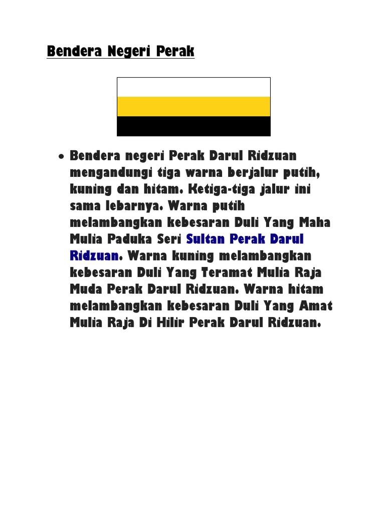 Bendera Negeri Perak | PDF