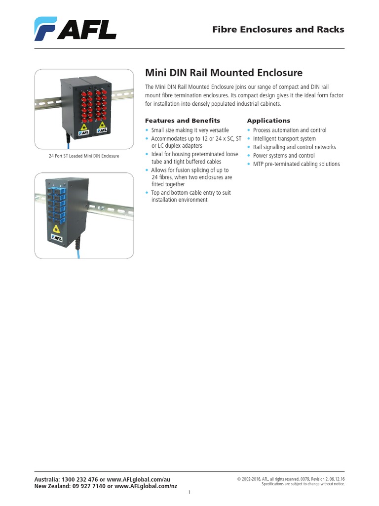Mini DIN Rail Mounted Enclosure | PDF | Electrical Connector | Equipment