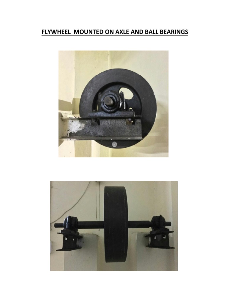 Flywheel Mounted On Axle and Ball Bearings | PDF