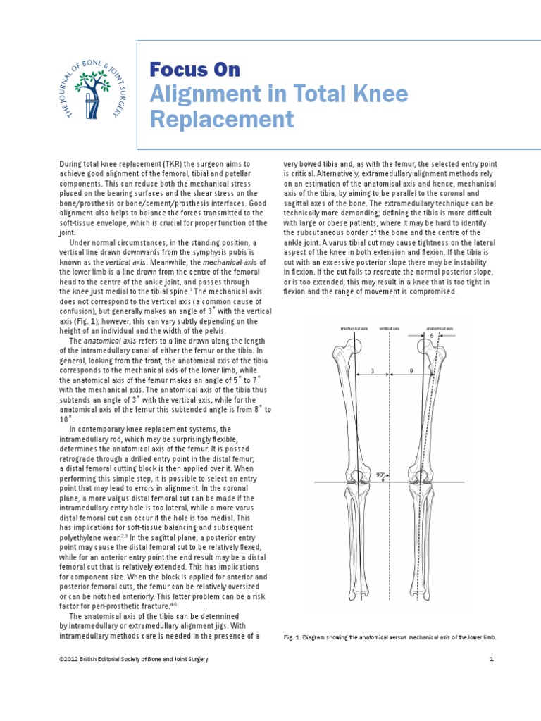 Alingment in TKR | PDF | Knee | Anatomical Terms Of Location
