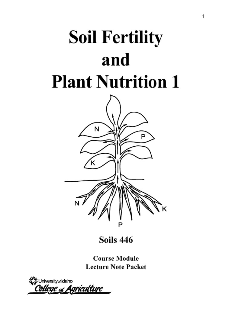Soil Fertility and Plant Nutrition 1: Soils 446 | PDF | Soil | Plant ...