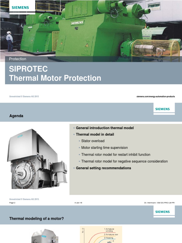 02 Thermal Motor Protection Function | PDF | Temperature | Electrical ...