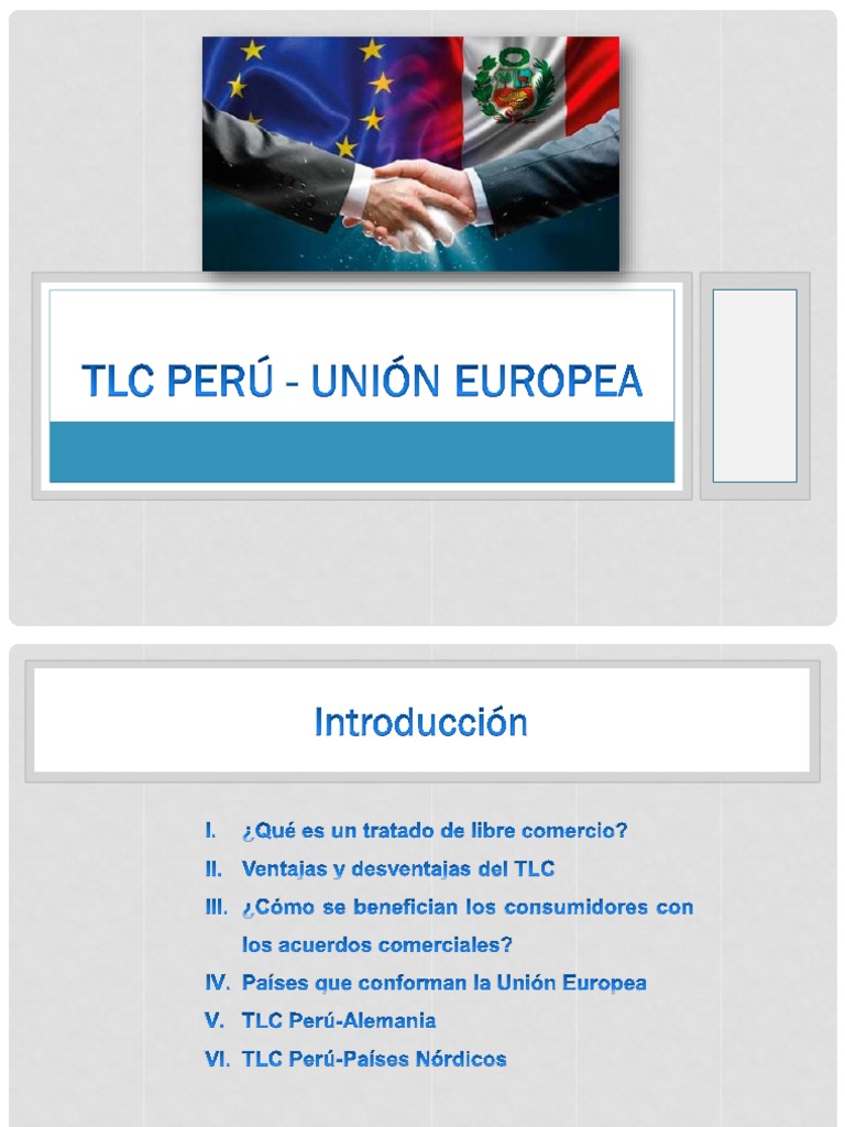 TLC Perú-Ue | PDF | Libre comercio | Unión Europea