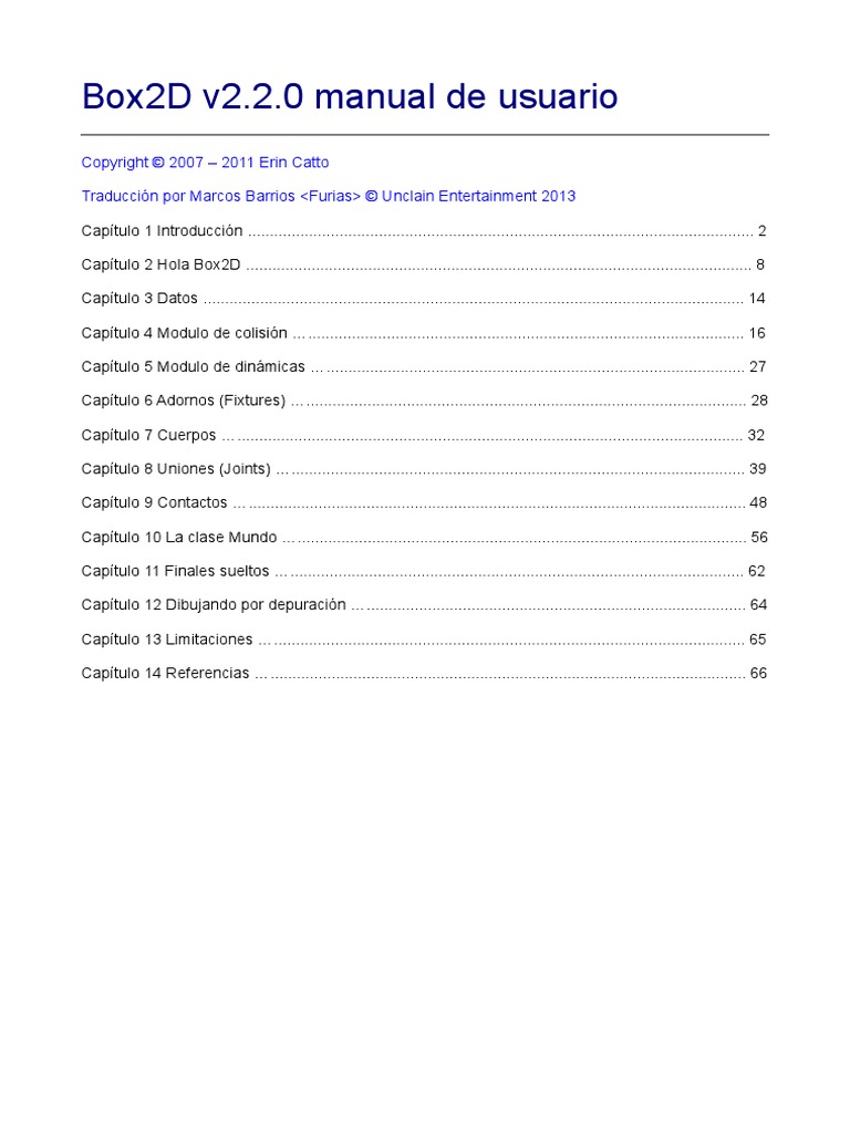 Manual de Box2D en Español | PDF | Puntero (Programación de computadora ...