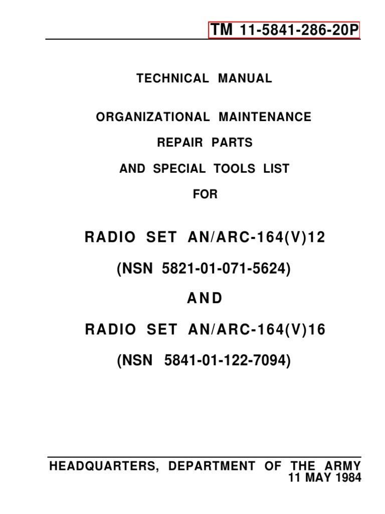 An-Arc-164 TM-11-5841-286-20P | PDF | Written Communication | Communication