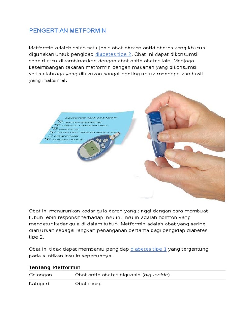Panduan Lengkap Metformin untuk Diabetes Tipe 2 | PDF