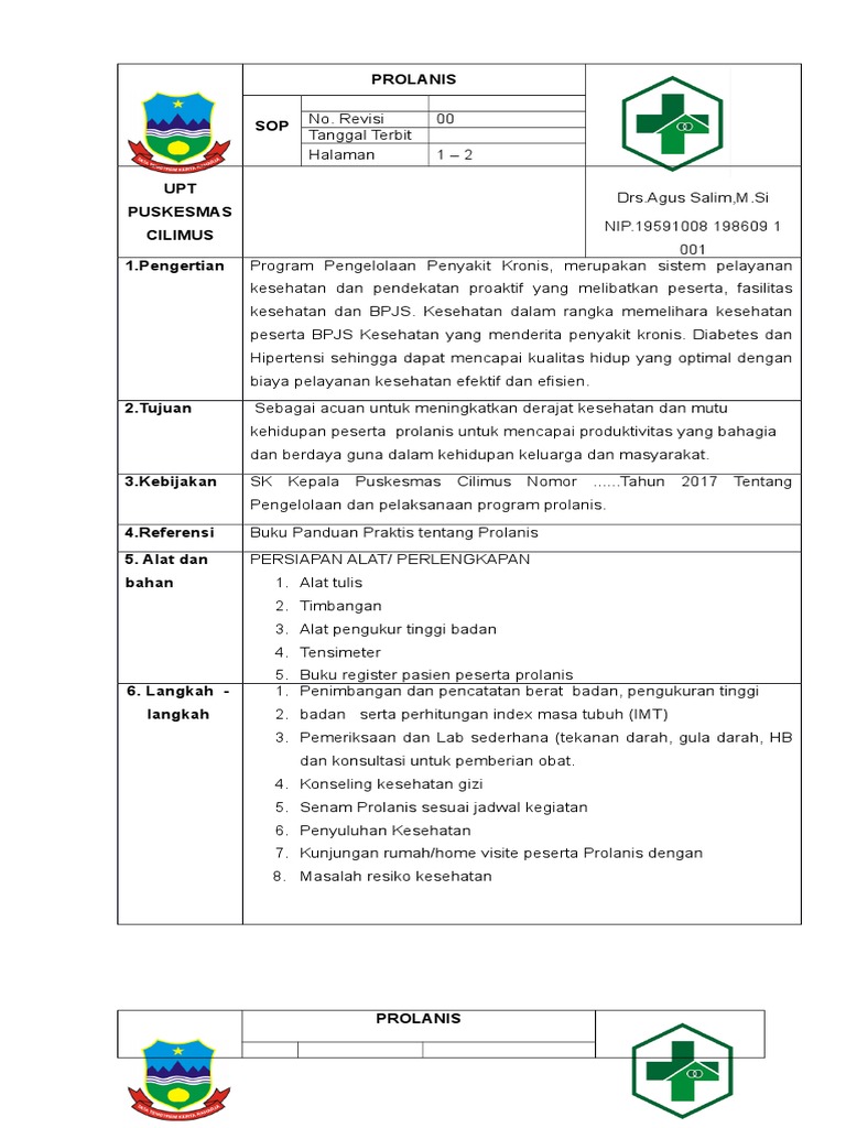 SOP Prolanis | PDF