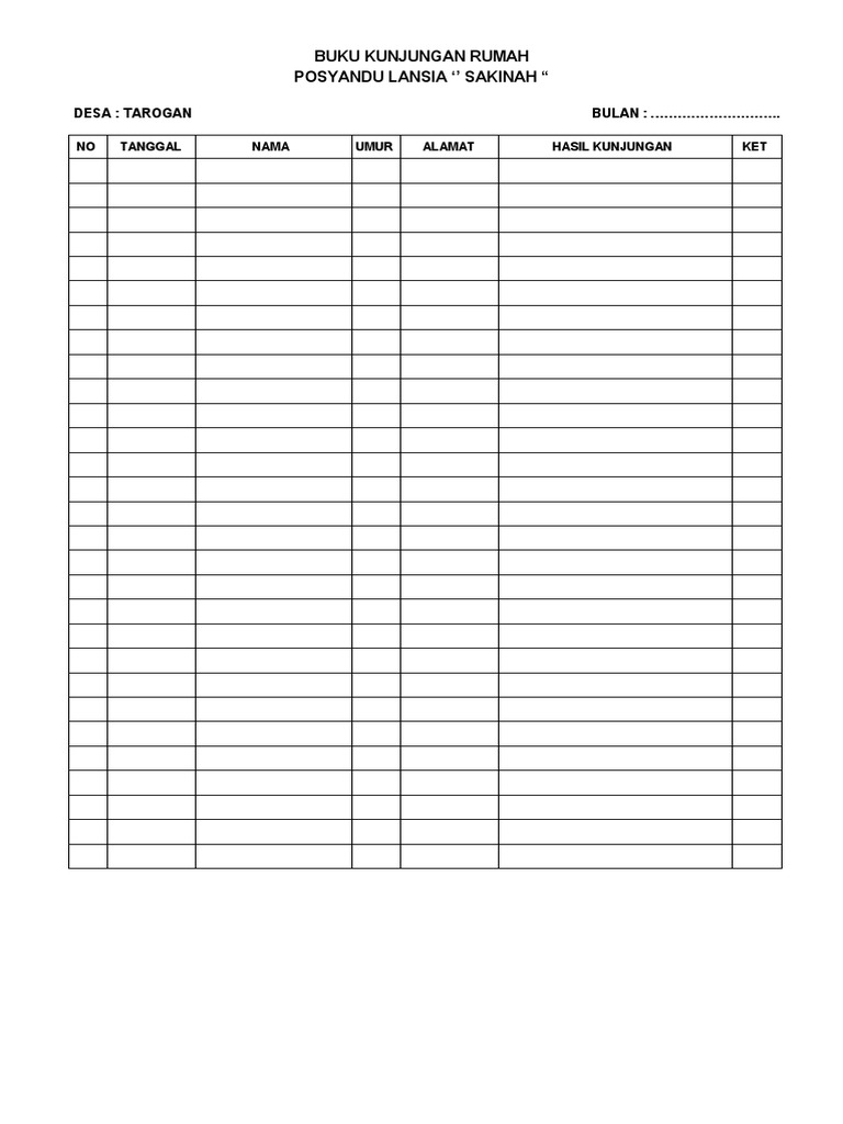 Buku Kunjungan Rumah | PDF
