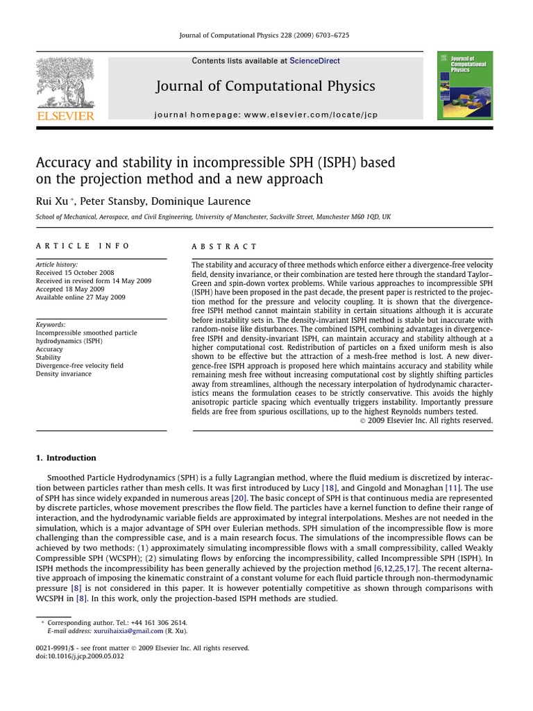 Accuracy and Stability in Incompressible SPH (ISPH) Based PDF | PDF | Theoretical Physics ...