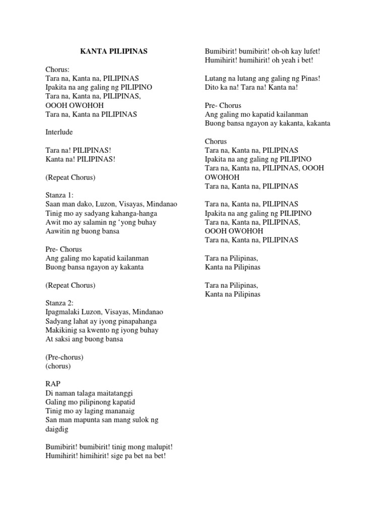 Kanta Pilipinas | PDF