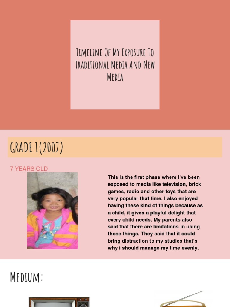 My Media Exposure Timeline | PDF | Mass Media | Communication