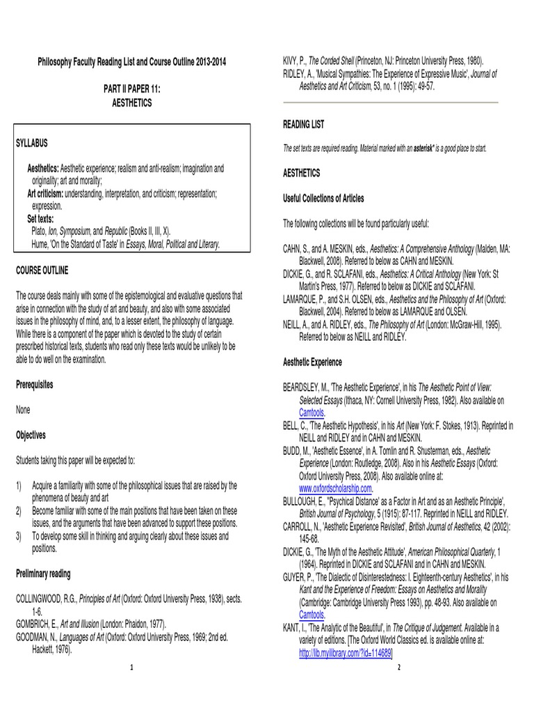 Aesthetics PDF | PDF | Aesthetics | David Hume