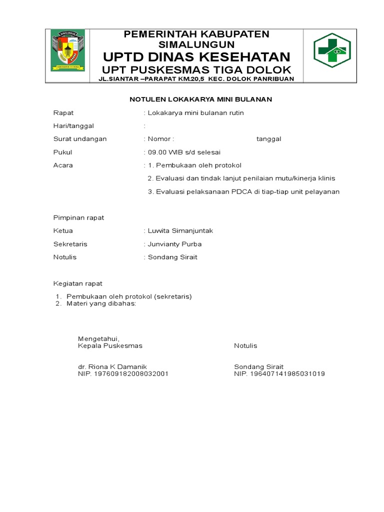Notulen Evaluasi Dan Tindak Lanjut Mutu, PDCA | PDF Notulen Evaluasi Dan Tindak Lanjut Mutu, PDCA | PDF