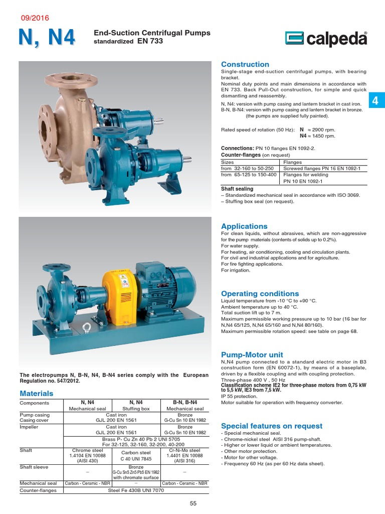 N N4 Cataloge PDF | PDF | Pump | Mechanical Engineering