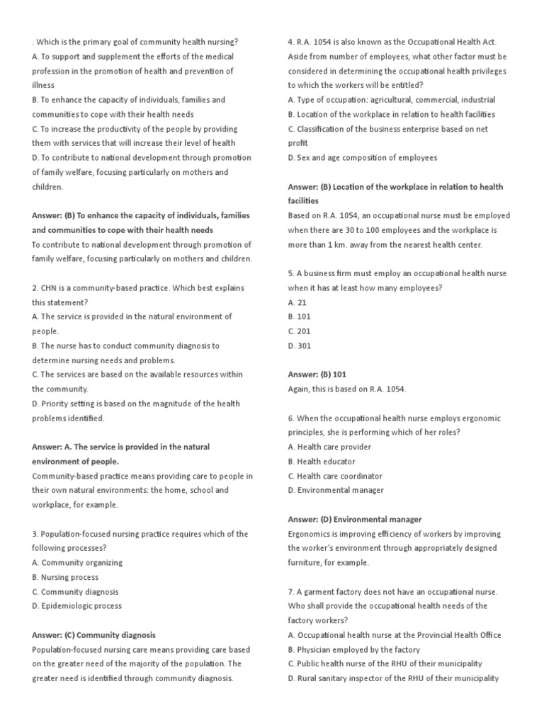 CHN Exam | Download Free PDF | Midwife | Nursing