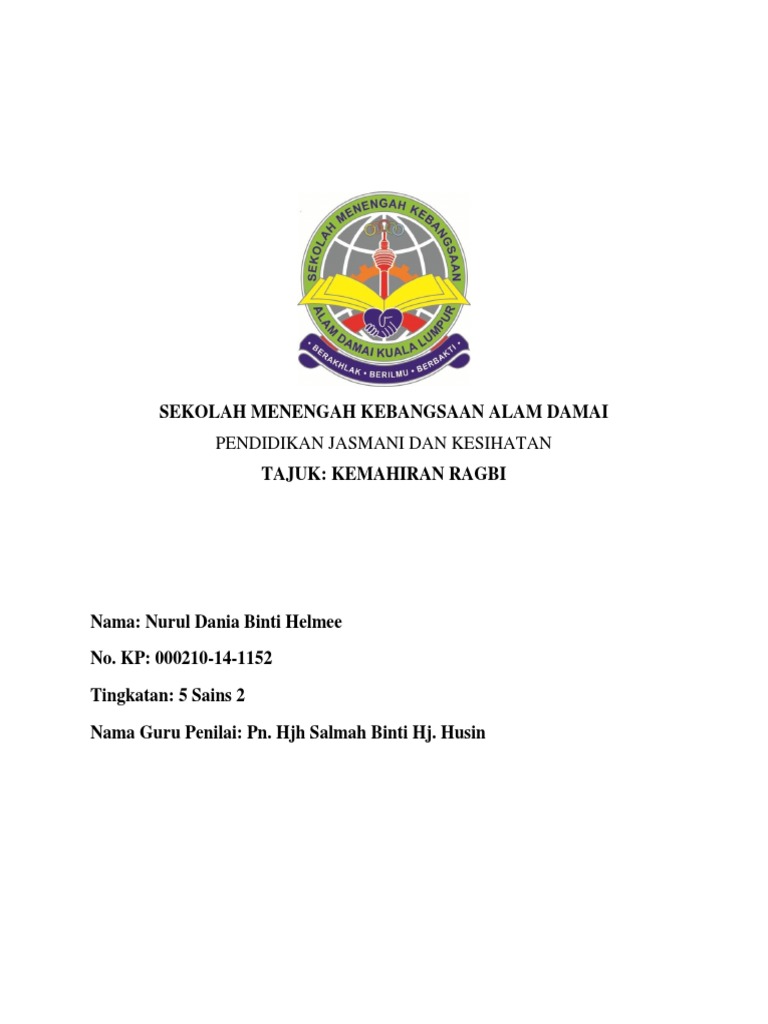 Folio Kemahiran Ragbi PJK SPM 2017 | PDF