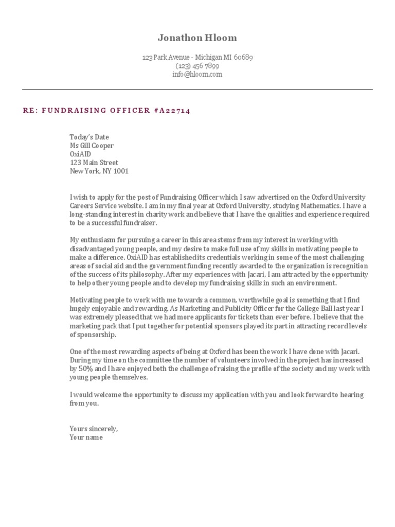 203 Ivy League Cover Letter | PDF | Fundraising | Copyright