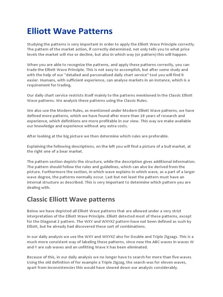 Elliott Wave Patterns PDF | PDF | Nature