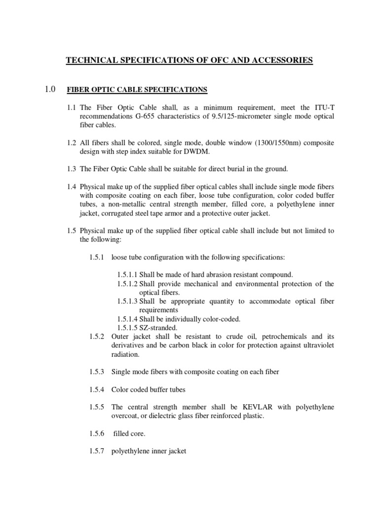 Ofc Laying Procedure | Optical Fiber | Equipment