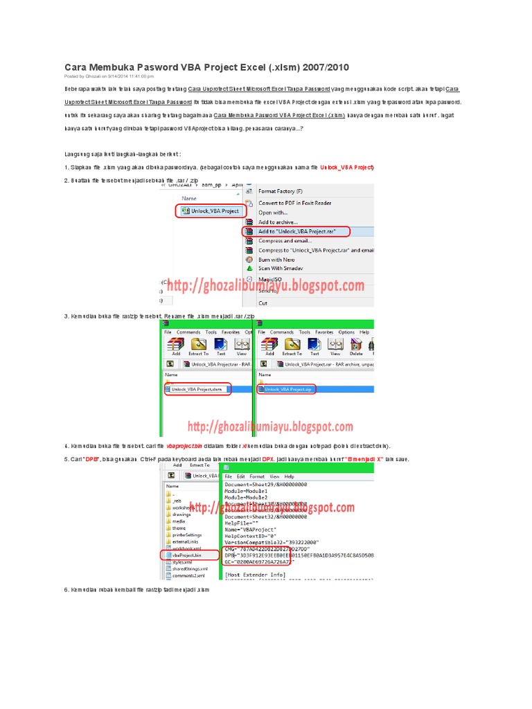 Cara Membuka Pasword VBA Project Excel | PDF | Komputer